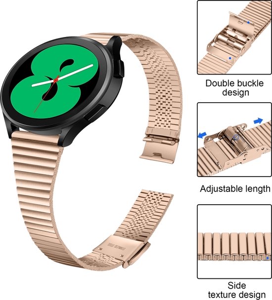 Stalen bandje - RVS - geschikt voor Samsung Galaxy Watch 7 / Watch FE ...