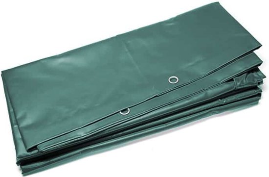 Groen PVC container afdekzeil bache bouwzeil 350x600cm 600gr/m² | bol