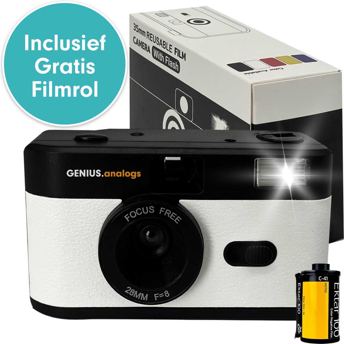 Analoge Camera 35MM - Retro Reusable Herbruikbare Camera - Incl ...
