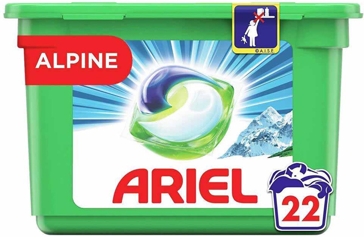 Ariel All in 1 Wasmiddel Pods Alpine - 22 Wasbeurten | bol.com