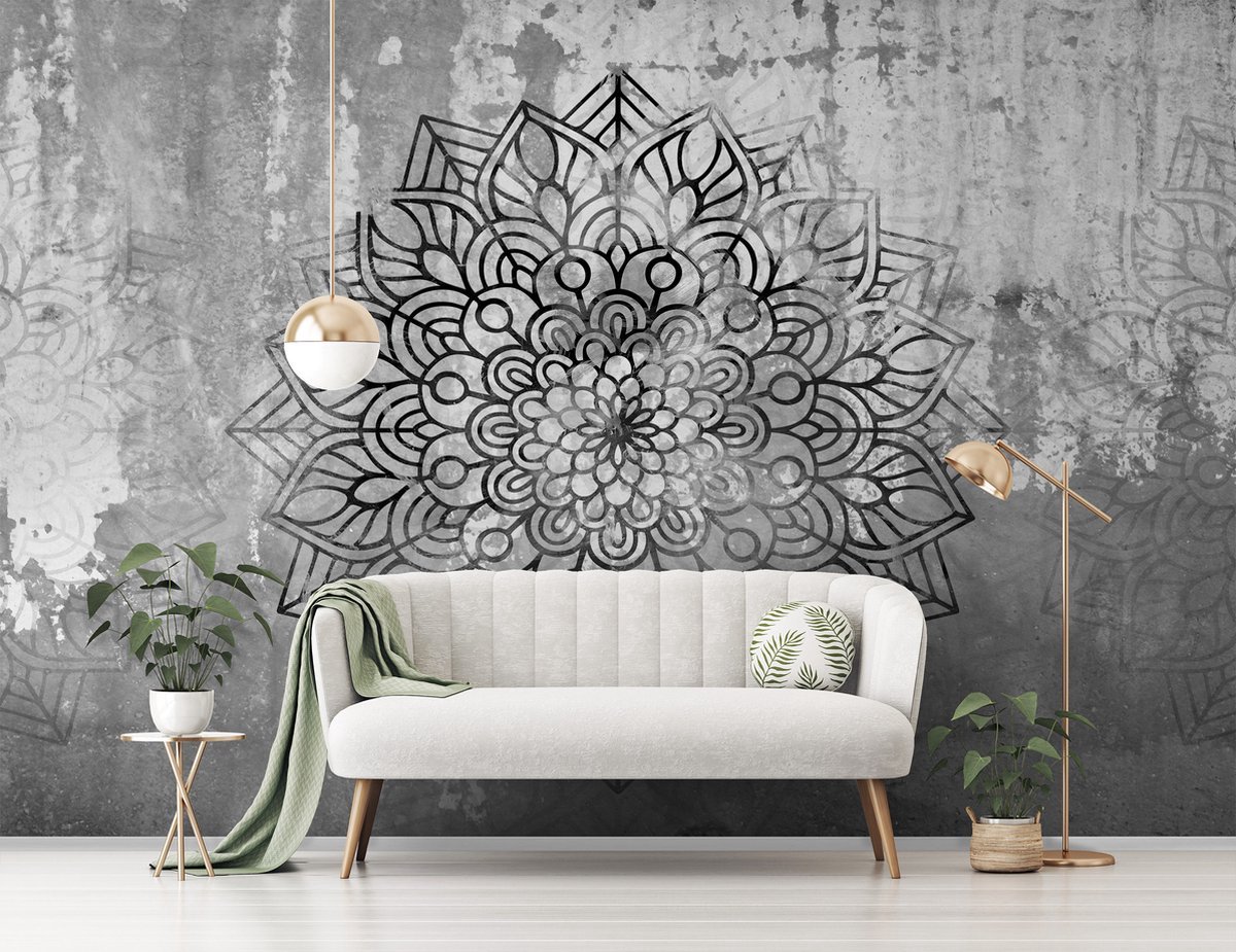 Fotobehangkoning - Fotobehang - Vliesbehang - Behang - Mandala in ...