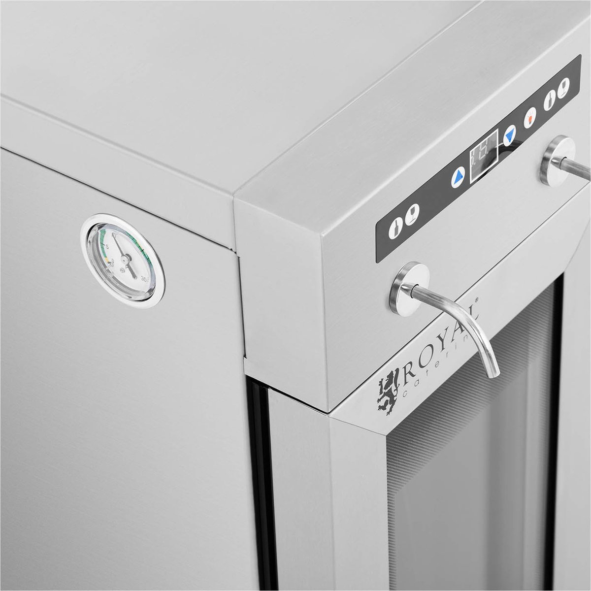 Royal Catering Wijnkoelkast - met tap - 2 flessen - roestvrij staal ...