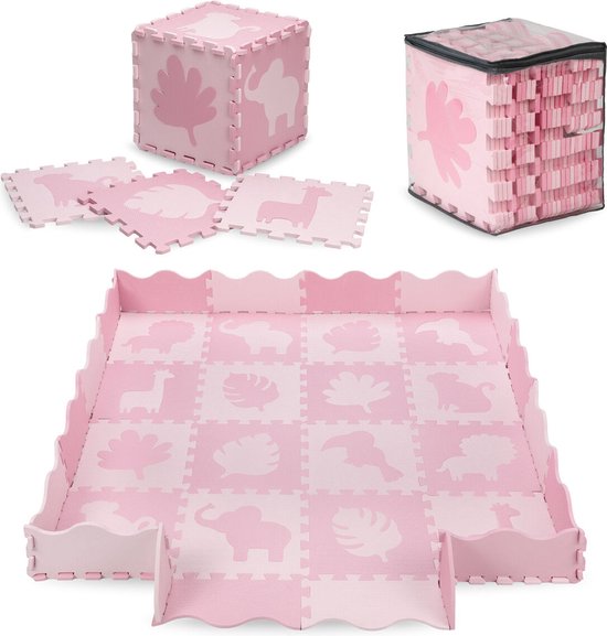 MoMi Speelkleed met opstaande rand - EVA Foam puzzelmat - Speelmat XL ...