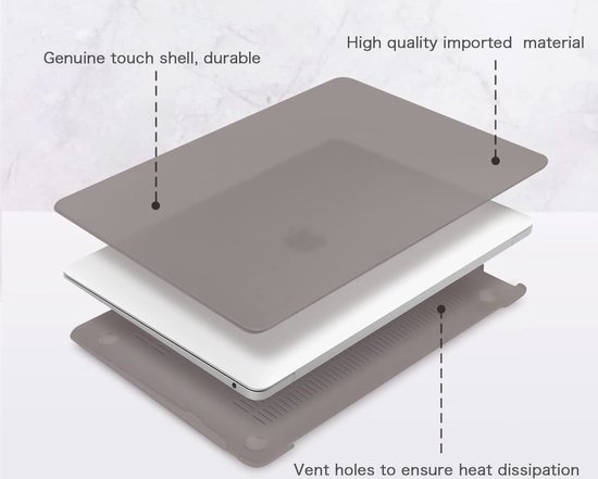 Macbook Air M2 Case - Hardshell Case voor Apple Macbook Air 2022 - 13.6 ...