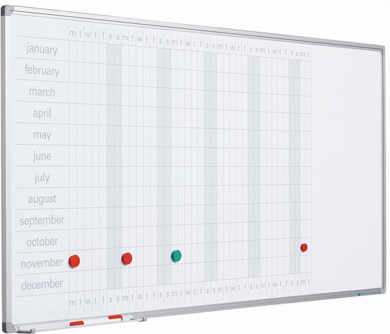 Whiteboard PRO - Geëmailleerd staal - Weekplanner - Maandplanner ...