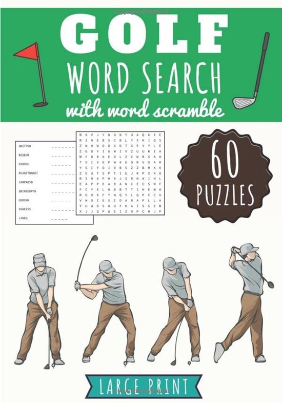 Golf Word Search: Practice Workbook For Adults | 60 Puzzles of Word ...