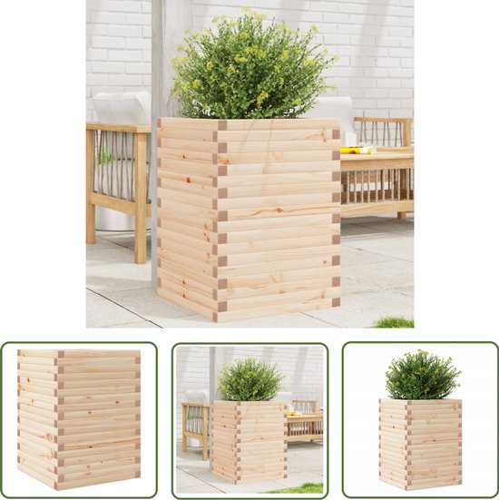 The Living Store Plantenbak 50x50x68,5 cm massief grenenhout - Plantenbak - Houten... | bol