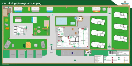 Ontruimingsplattegrond Camping - Norm NEN-EN-ISO 7010 | Games | bol