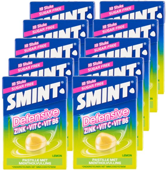 Smint - Defensive Lemon - 10x 18 stuks | bol