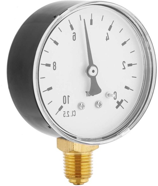 0-10 Bar Manometer Meter Side Mount Pneumatisch en hydraulisch Algemeen ...
