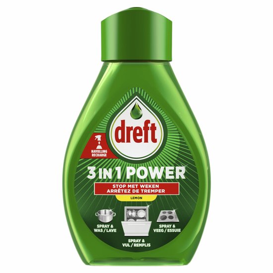 Dreft 3in1 Power Lemon Spray Navulling 500 ml | bol