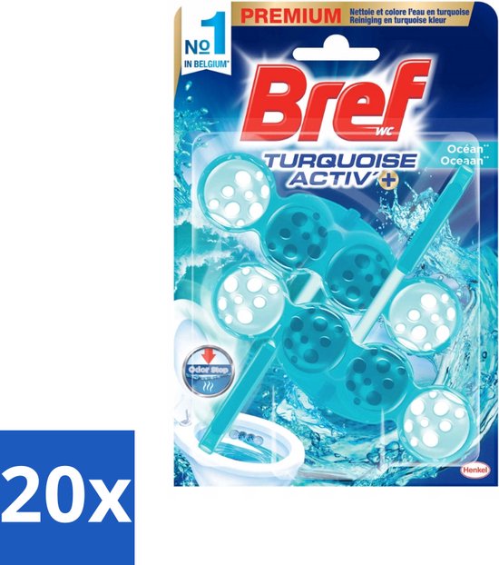 Bref WC - Turquoise Activ+ - Toiletblok - Oceaan - 2 Blokken ...