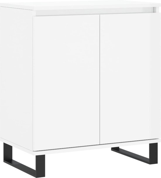 vidaXL Dressoir - 60x35x70 cm - Hoogglans Wit Dressoir - Buffetkast ...