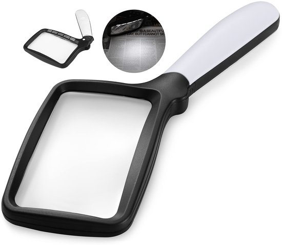 Vergrootglas met Verlichting - Leesloep voor Ouderen - Loeplamp met LED ...