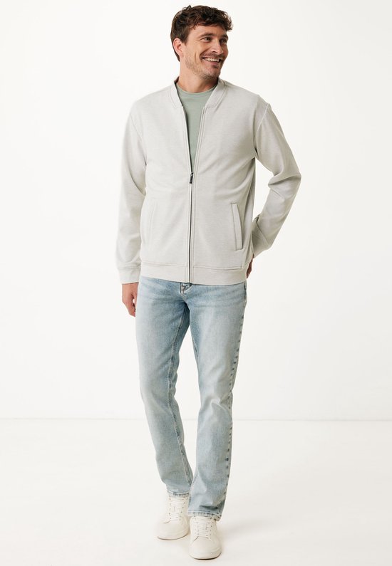 Mexx Bomber Full Zip Structured Knit Off White - Heren - Maat L | bol