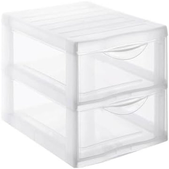 Commode en plastique transparent Selbro ® avec 2 tiroirs, format A4 ...