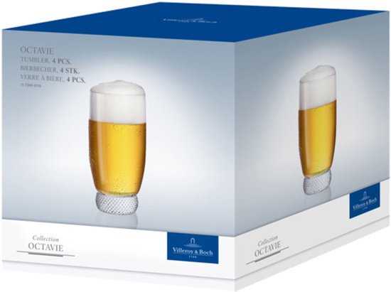 Biergläser Octavie 385 ml Set van 4 | bol