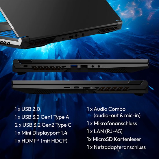 ERAZER Scout E30i - gaming laptop - 17.3 inch - Intel Core i5 - RTX ...
