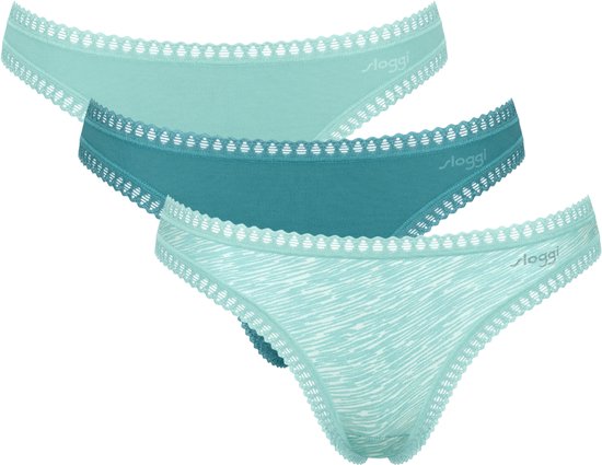 Sloggi Go Crush Dames String 3-Pack Groen | bol