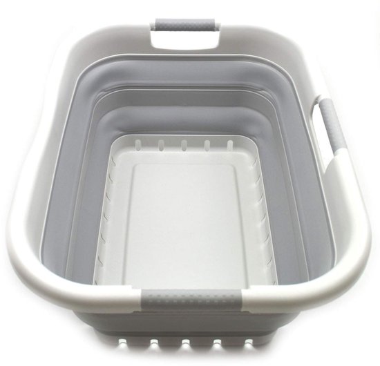 SAMMART Inklapbare 3 handled plastic wasmand, opvouwbare pop-up... | bol