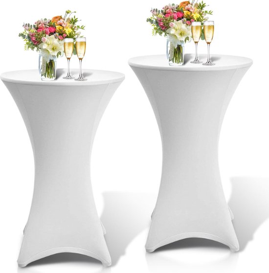 2x Luxe Statafelrok - Tafelhoezen - ∅80-85x110 cm - Extra Dik & Sterk - Stretch... | bol
