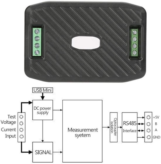 PZEM-017 DC-spanning DC-AMP-meetapparaat stroom vermogen ...