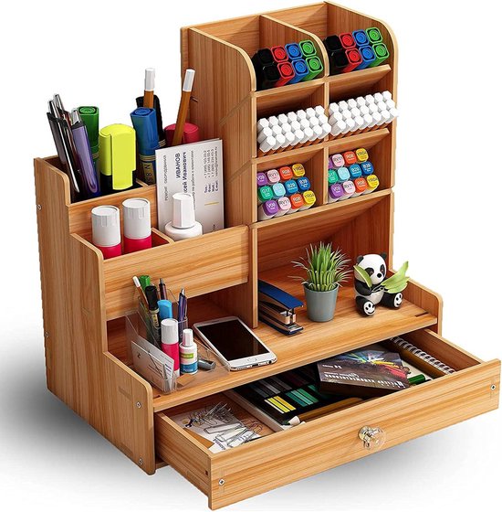 Houten Potlood Houder - Bureau Organizer - Multifunctioneel - 1 stuk ...