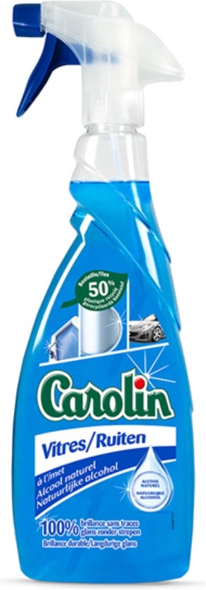 Carolin - Glas- en Ruitenreiniger - Met Natuurlijke Alcohol - 650 ml ...