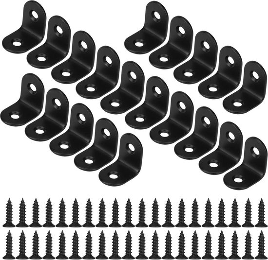 Hoekbeugel 90 graden - Roestvrij staal - Hoeksteun met schroeven ...