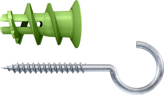 Fischer gipsplaatplug met schroefhaak GK Green RH - Max 8 kg - 5 stuks ...