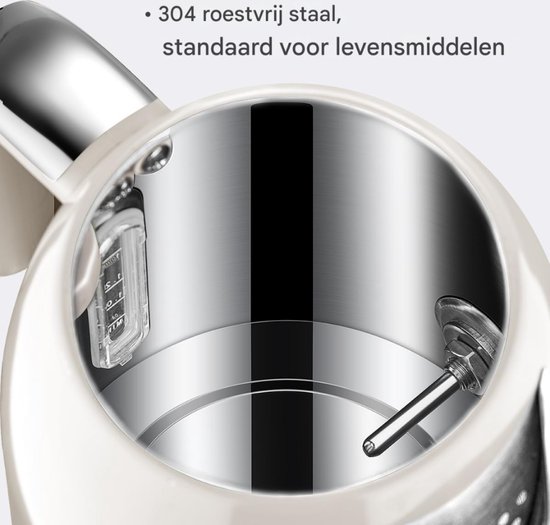 Retro Waterkoker - Vintage Design Waterkoker - 1,7 Liter - Stijlvol En ...