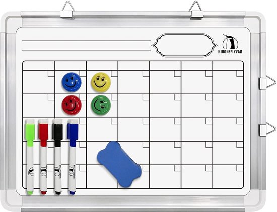 Planificateur mensuel Ensemble de calendrier tableau blanc - tableau ...