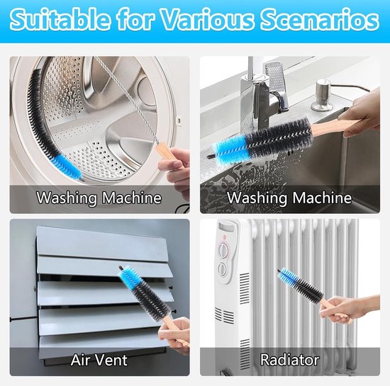 Radiatorborstel 120 cm lange verwarmingsborstel voor platte ribben ...