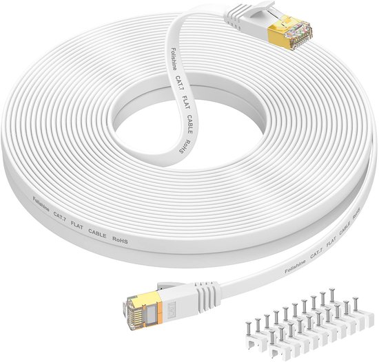 Folishine Ethernet Kabel 30 meter, lange CAT7 internetkabel met hoge ...