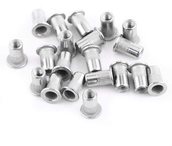 20 stuks M5 Flat Head Threaded Rivet Nuts van roestvrij staal Blind ...