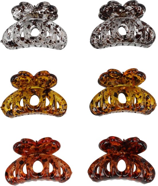 Haarsoires Haarspeld Haarklemmen 2,5cm – Spinmodel met Gevlekt Patroon ...