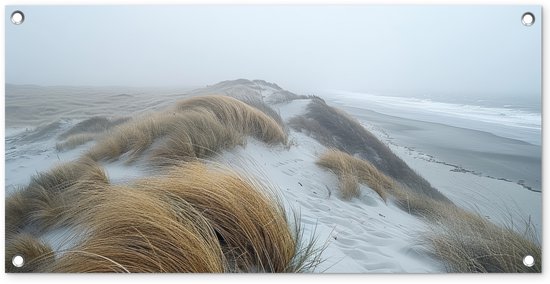 Tuinposter 80x40 cm - Tuindecoratie Duinen - Strand - Planten - Natuur - Poster voor... | bol