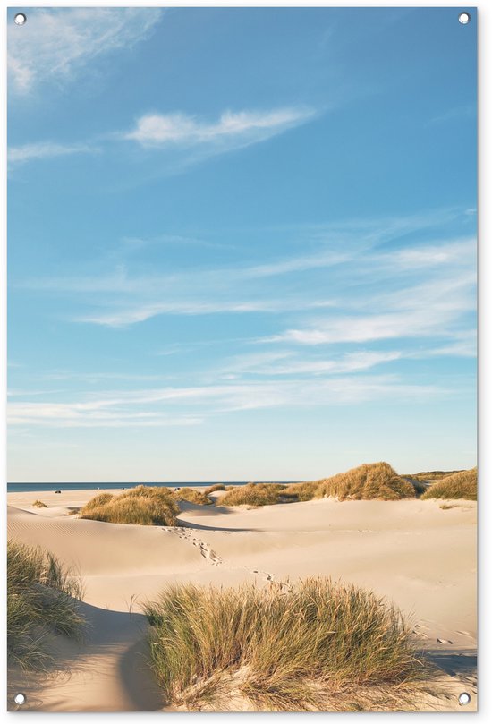 Tuinposter 80x120 cm - Tuindecoratie Duinen - Zomer - Landschap - Zee - Strand -... | bol