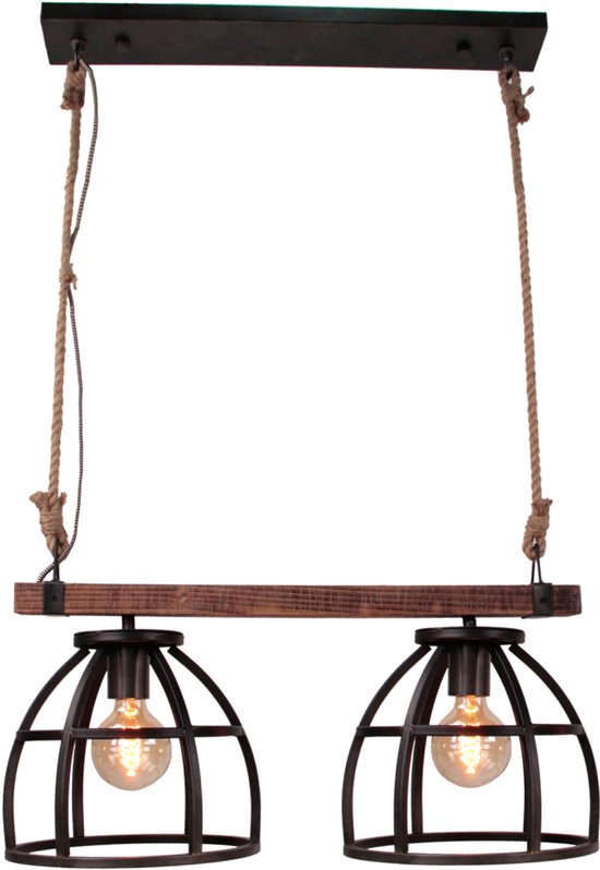 Chericoni Aperto Hanglamp Eettafel – 2-lichts Hanglamp van Metaal met ...