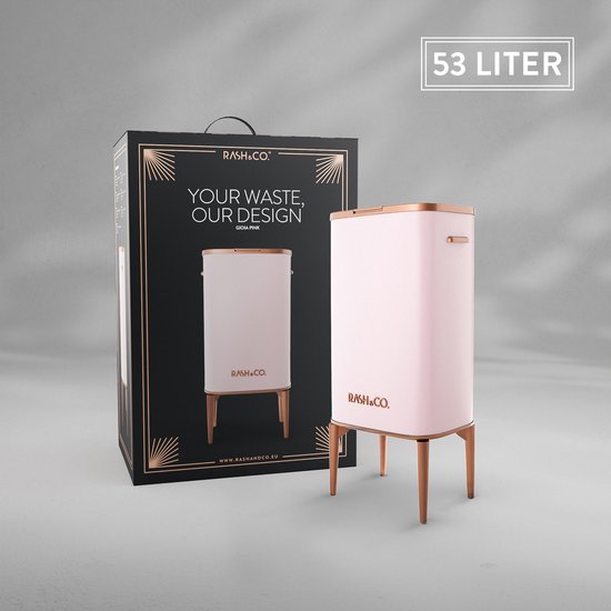 Rash & Co. ® - Design prullenbak 53 Liter - Prullenbak op pootjes ...