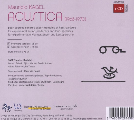 Acoustica Versions 1 Et 2, Kagel | CD (album) | Muziek | bol.com