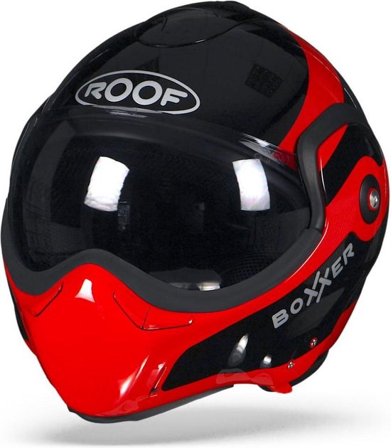 Casque modulable ROOF BoXXer Fuzo Red Black - Casque de moto - Taille ...