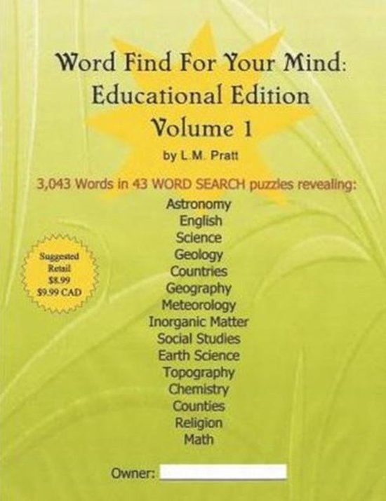 Volume- Word Find For Your Mind | 9780986389306 | L M Pratt | Boeken ...