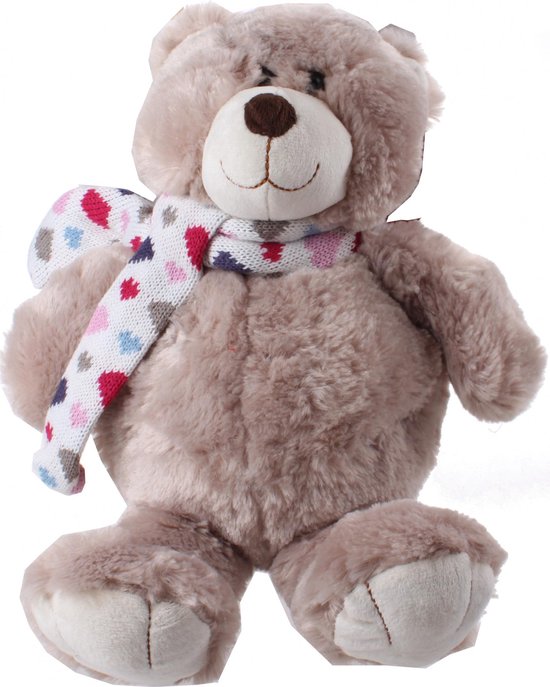 Gosh! Designs Knuffelbeer Met Vrolijke Sjaal 38 Cm Lichtbruin | bol.com