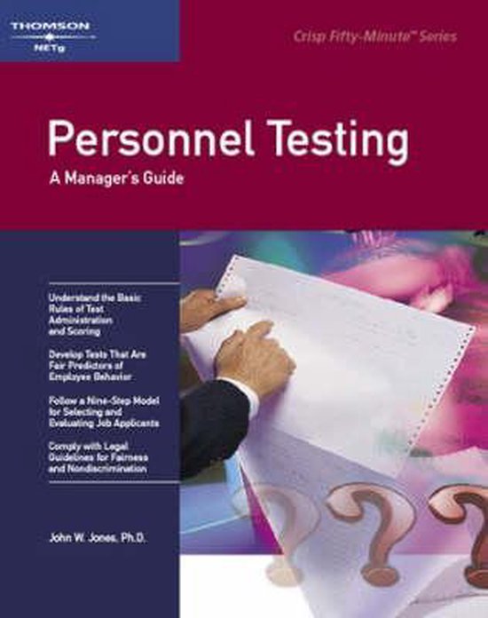 Personnel Testing | 9781560522331 | John Jones | Boeken | bol