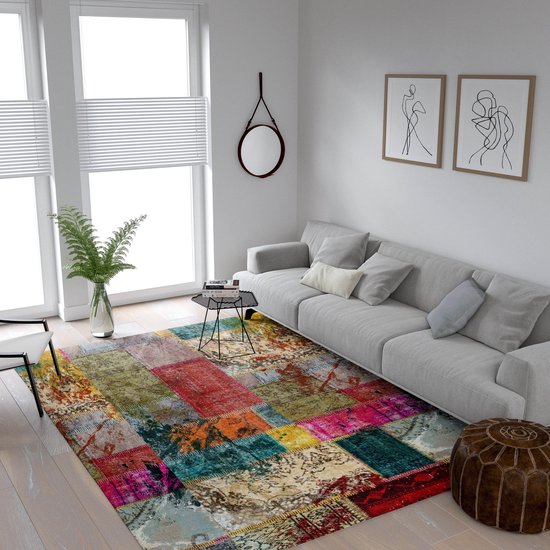 Karpet Patchwork Multi Kleur | bol.com