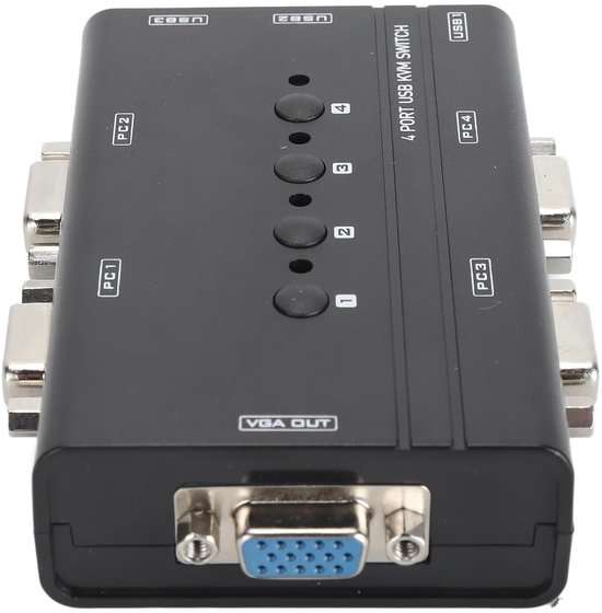 KVM Switch - Computer Switch - Werkplek Beheer - 4 Poorten Delen ...