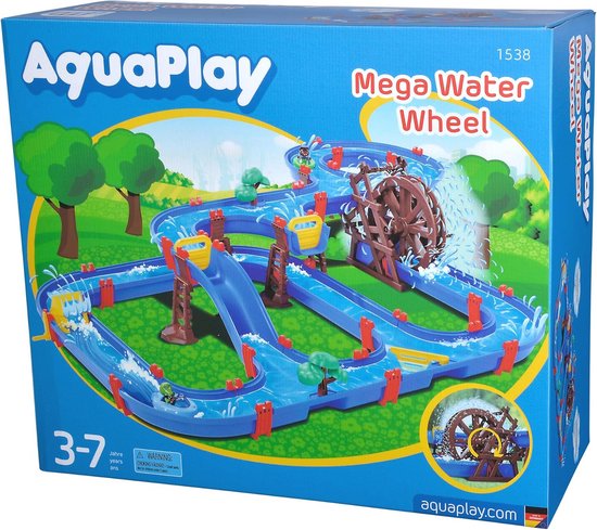 Mega waterspel met waterwiel en glijbaan voor kinderen | bol