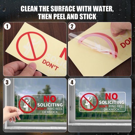 Niet Werven-Bord voor Deur 178x76cm Zelfklevend Vinyl Sticker - In de ...