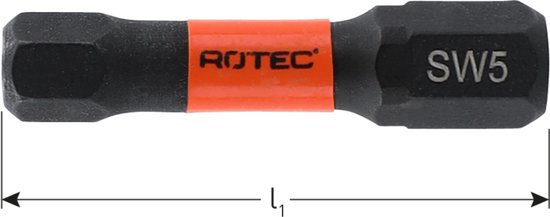 Rotec IMPACT insertbit inbus 4,0 L=30mm C 6,3 BASIC | bol